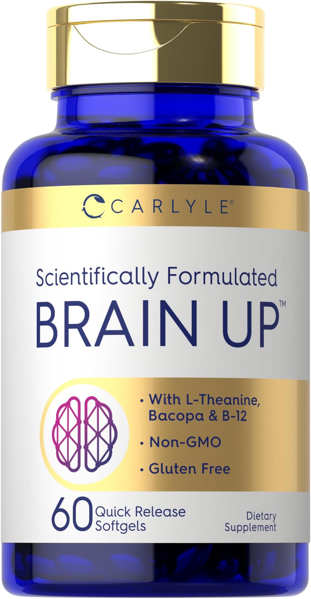 Amazon.com: Carlyle Brain Up Supplement | 60 Softgels | with L-Theanine ...