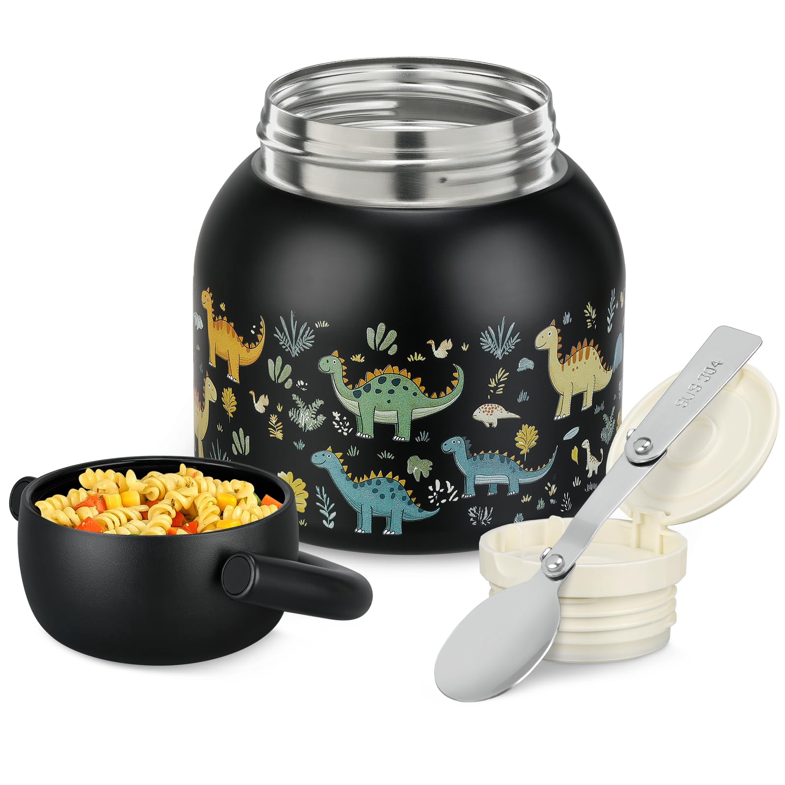 Amazon.com: PIQUEBAR 17oz Thermo for Hot Food Kids Insulated Food Jar ...