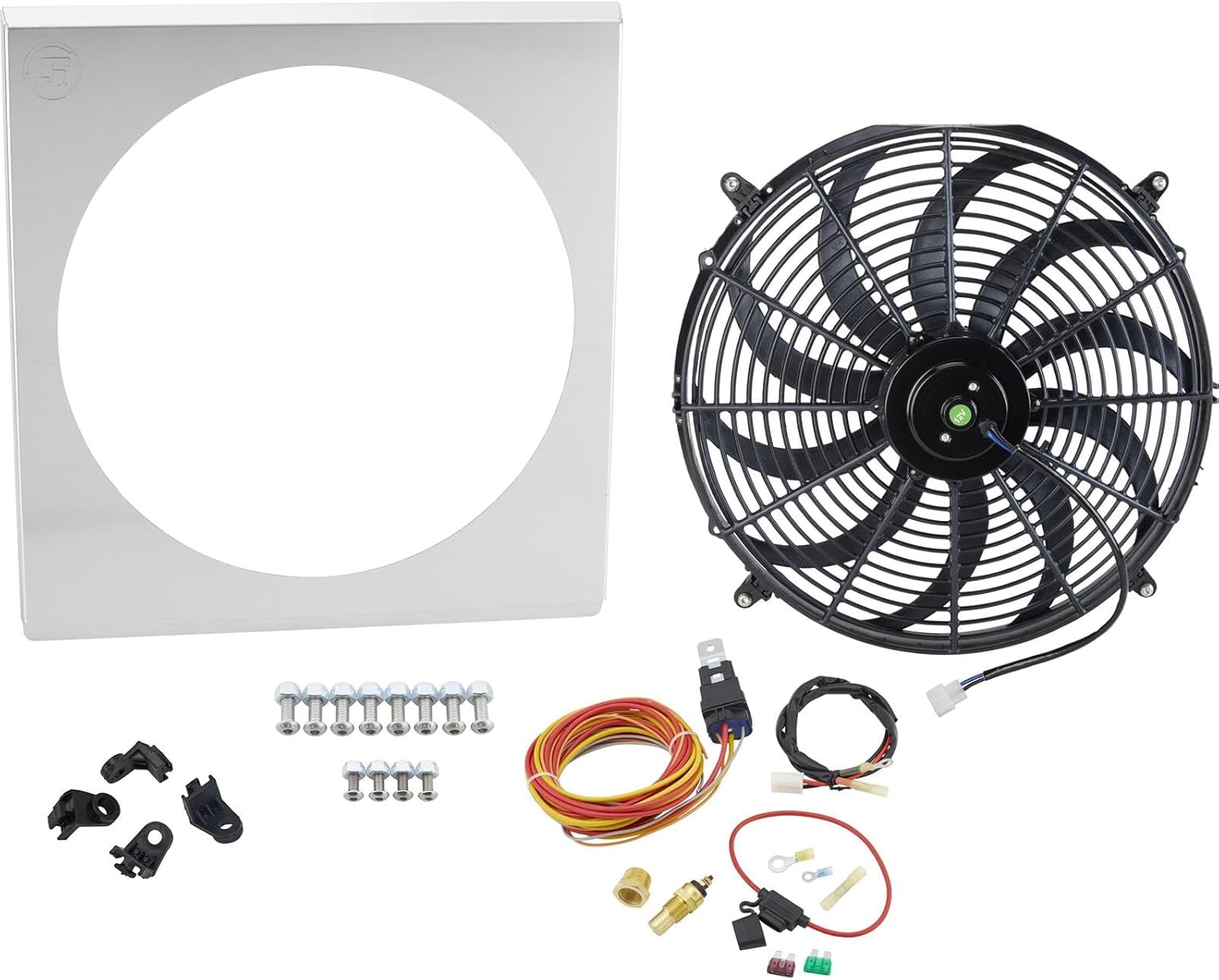 Amazon.com: Single Electric Fan & Shroud Kit, 22 Inch : Automotive