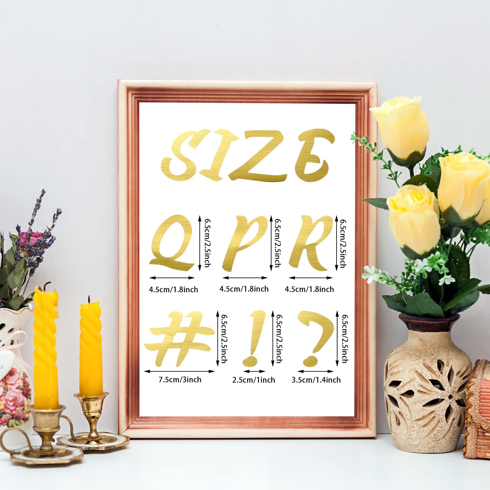 Snapklik.com : Jinei 232 Pcs 24 Sheets Large Gold Letter Stickers - 2.5 ...