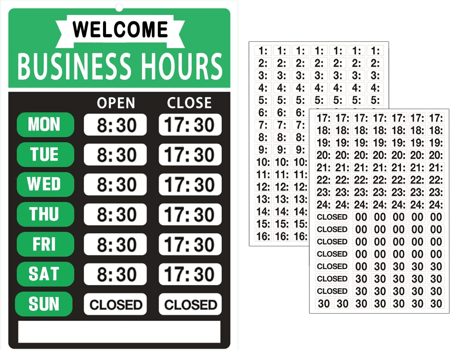 Amazon.com : Open Signs, Business Hours Sign Kit,Bright Red and Black ...
