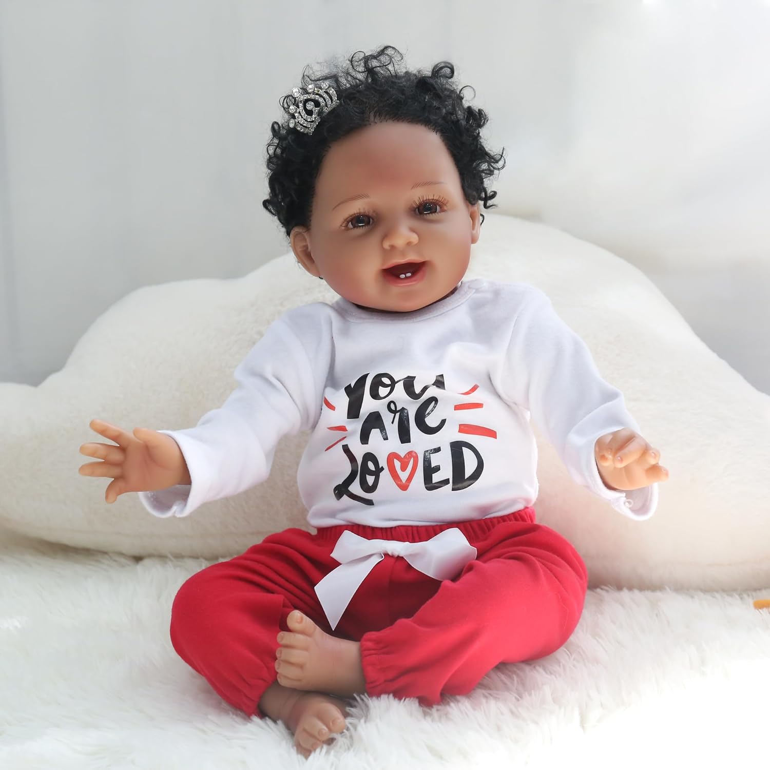 Amazon.com: Kaydora Reborn Baby Doll Black, 22 inch Weighted Newborn ...