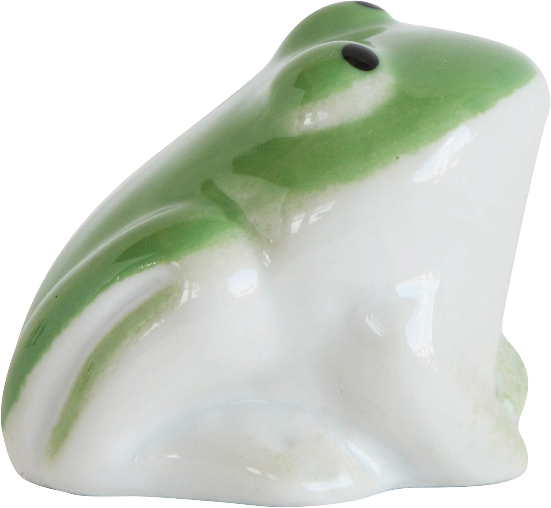 Amazon.com: ZOOCRAFT Ceramic Green Frog Figurine Miniatures Craft ...
