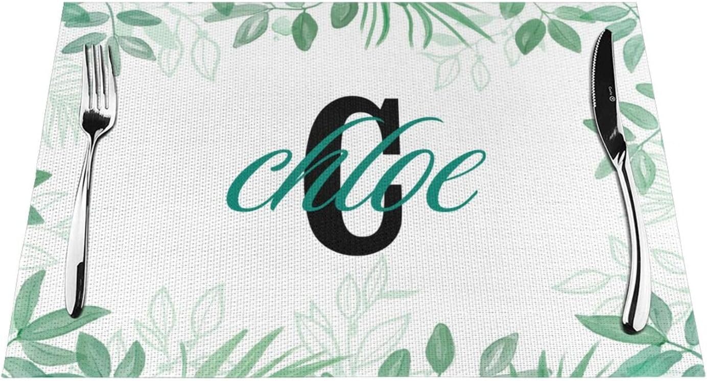 Amazon.com: Custom Placemats with Initial and Name, Personalized Name ...
