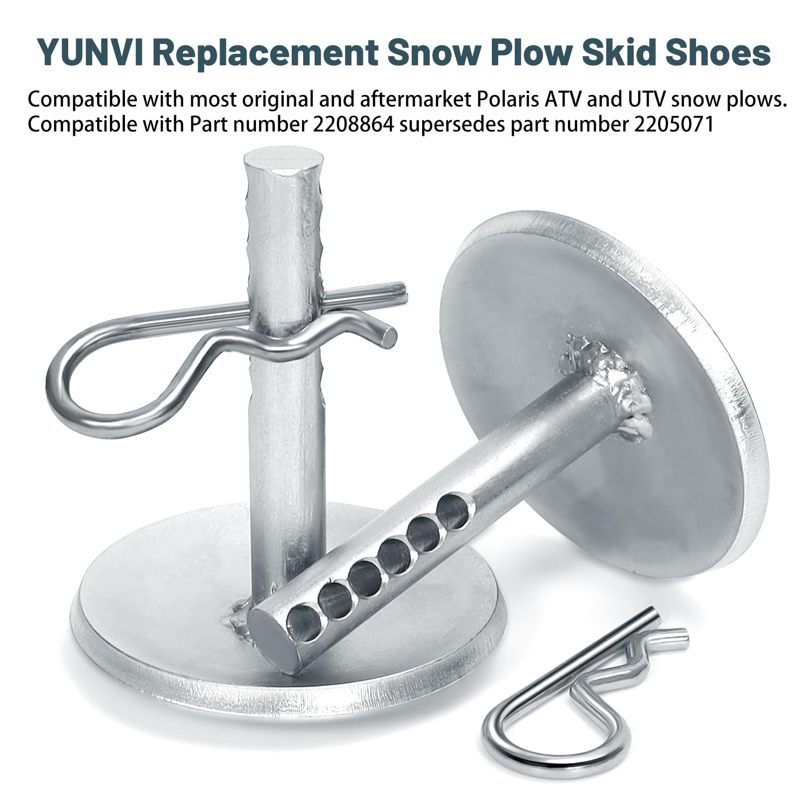 Snapklik.com : 2-Pack Replacement Snow Plow Skid Shoes,Quick Release ...