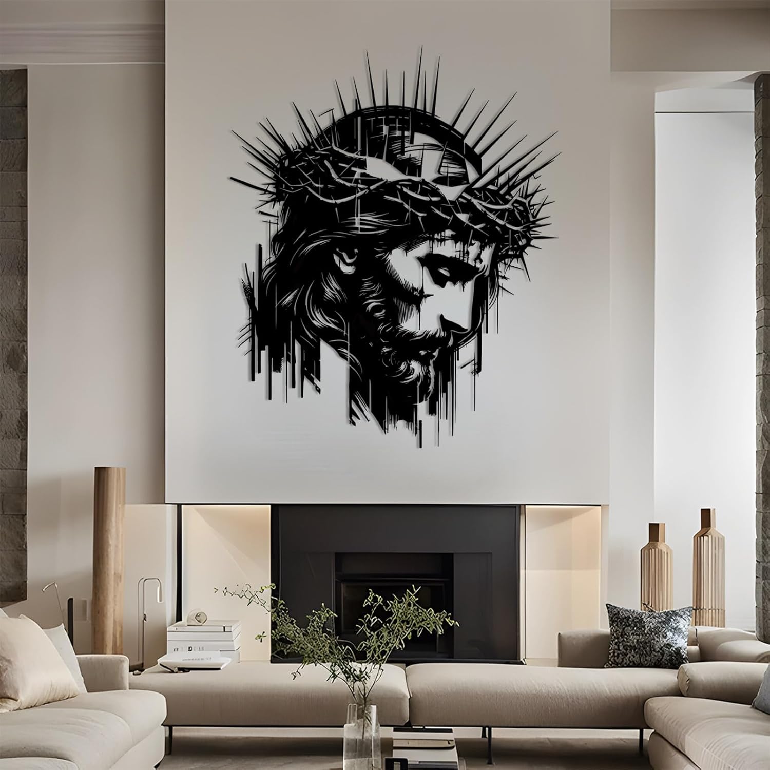 Amazon.com: Metal Jesus Wall Art, Jesus Metal Wall Decor, Christian ...