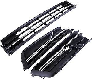 Amazon.com: Front Bumper Lower Grille Trim Panel W/Fog Light Covers ...