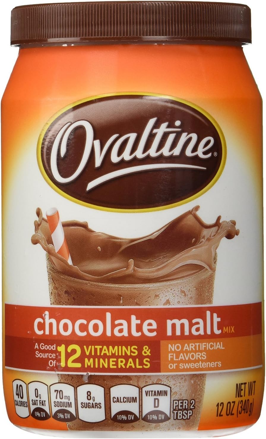 Amazon.com : Ovaltine Classic Malt Flavored Milk Mix, 12 oz : Grocery ...