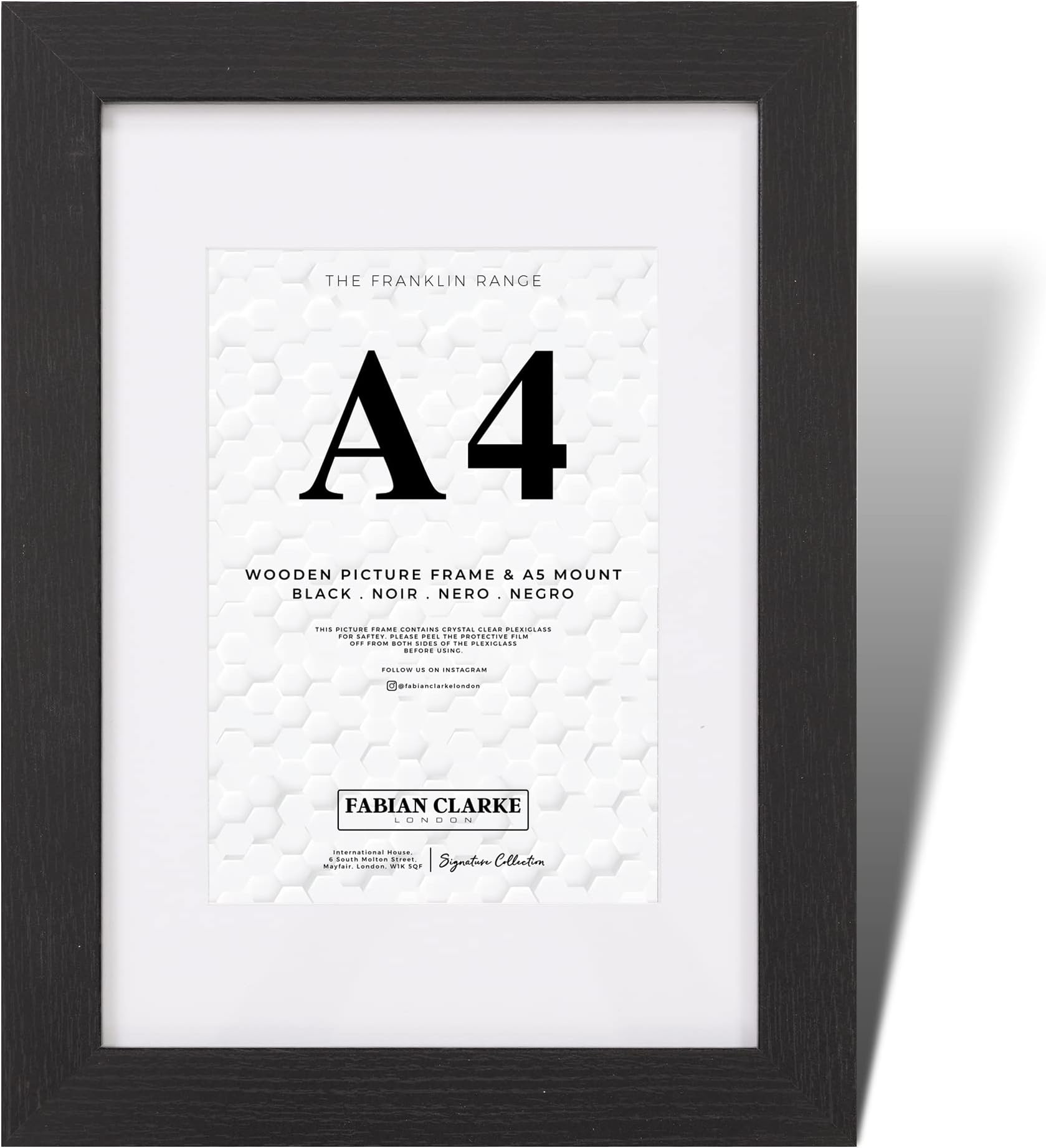 GB Eye Contemporary Wooden Black Picture Frame - A4-21 x 29.7cm ...