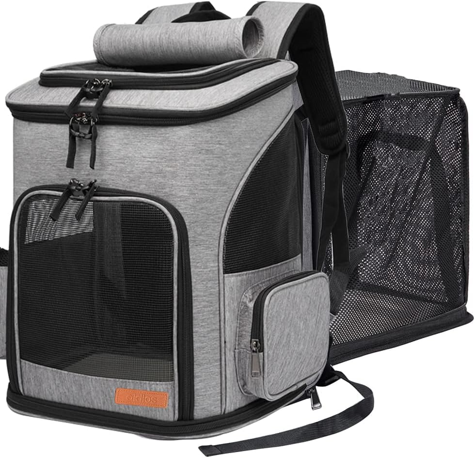 Aidios Cat Carrier Backpack Expandable Pet Carrier Airline Approved Dog ...