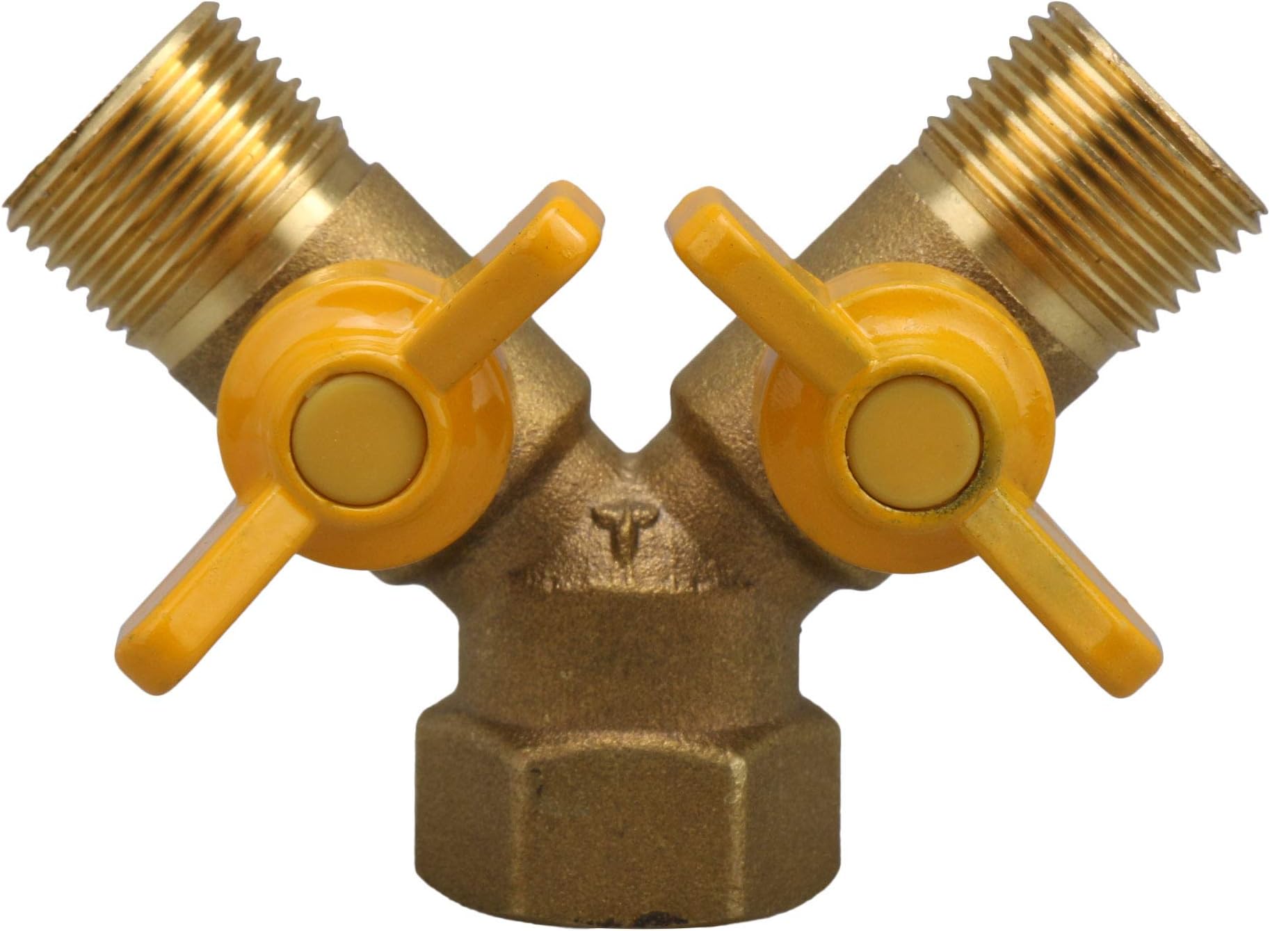 Amazon.com: Mxfans 2 WAY Gas Pipe Connector Splitter Solid Brass Y ...