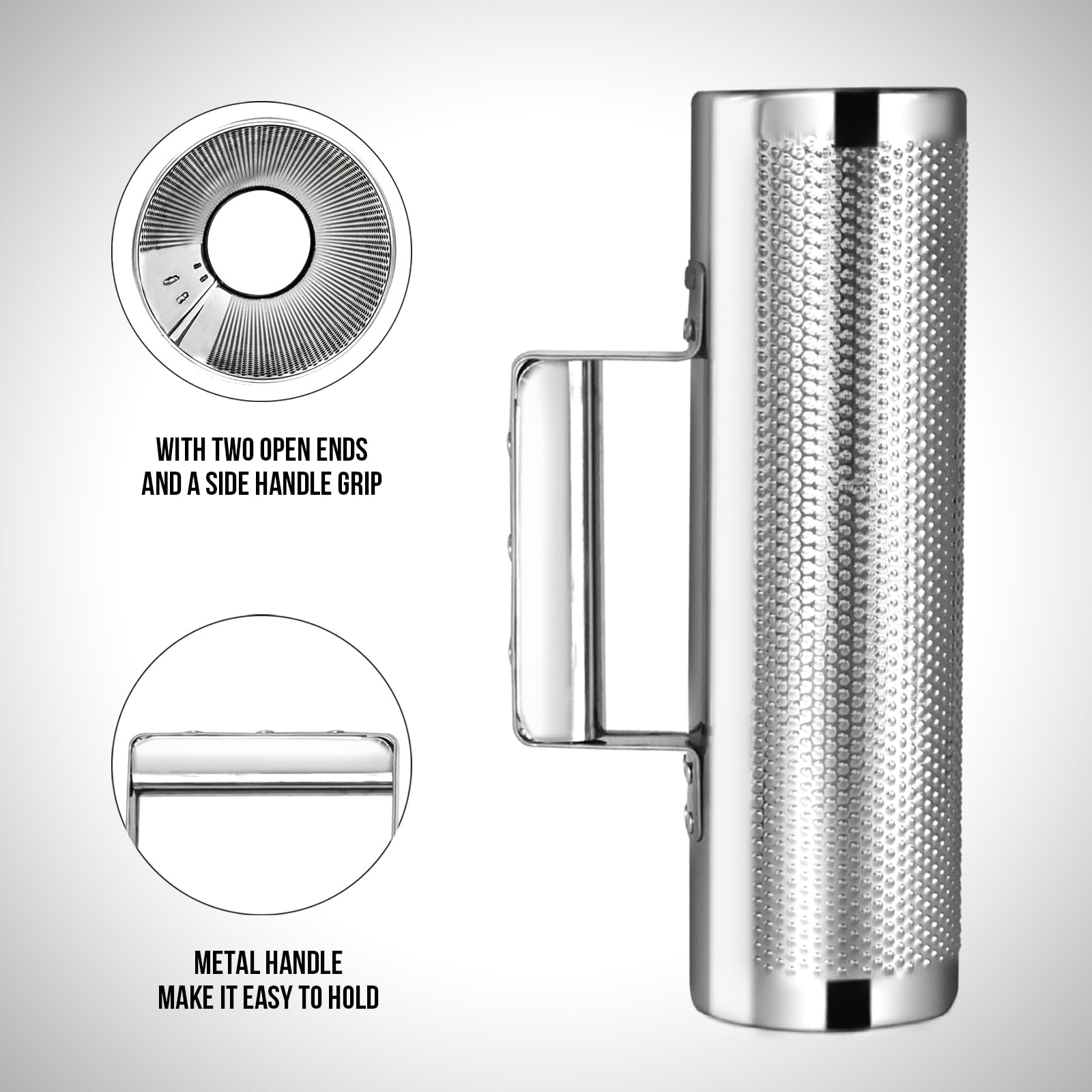 Snapklik.com : Soulmate Metal Guiro Instrument 12" 4" Stainless Steel Guiro