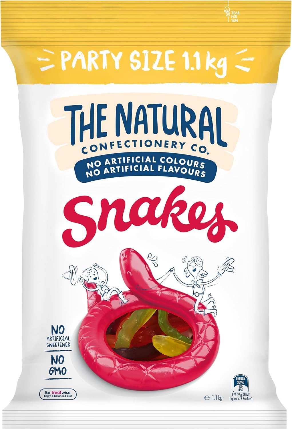 The Natural Confectionery Co. Snakes Lollies 1.1 kg : Amazon.com.au ...