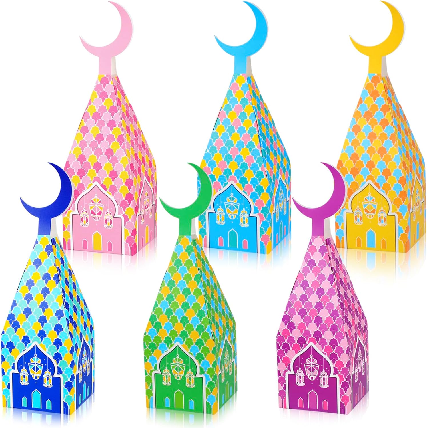 HOWAF 12 Ramadan Boxes Eid Favour Boxes, Moon Sweet Box Ramadan Gift ...