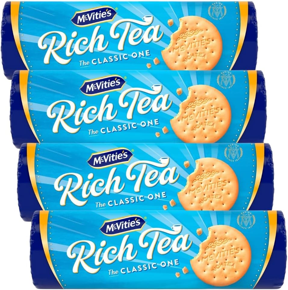 Classic Biscuit Bundle Containing McVities Rich Tea Biscuits 300g (4 ...