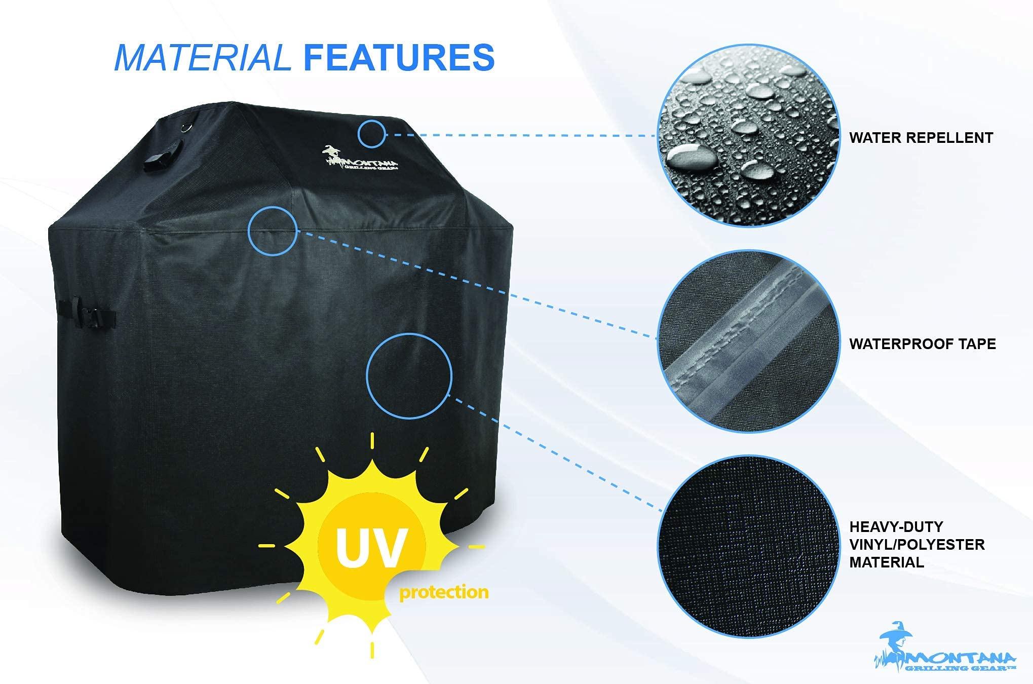 Montana Premium Gas Grill Cover. Innerflow Ventilation Technology ...