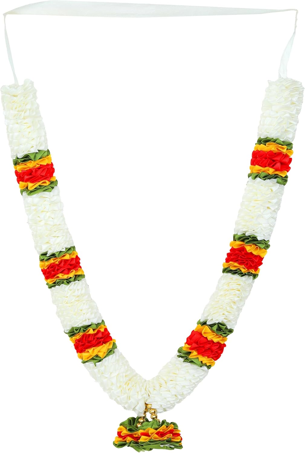 Amazon.com: Mala Artificial Flowers Ribbon Garland Large Mala for Idol ...