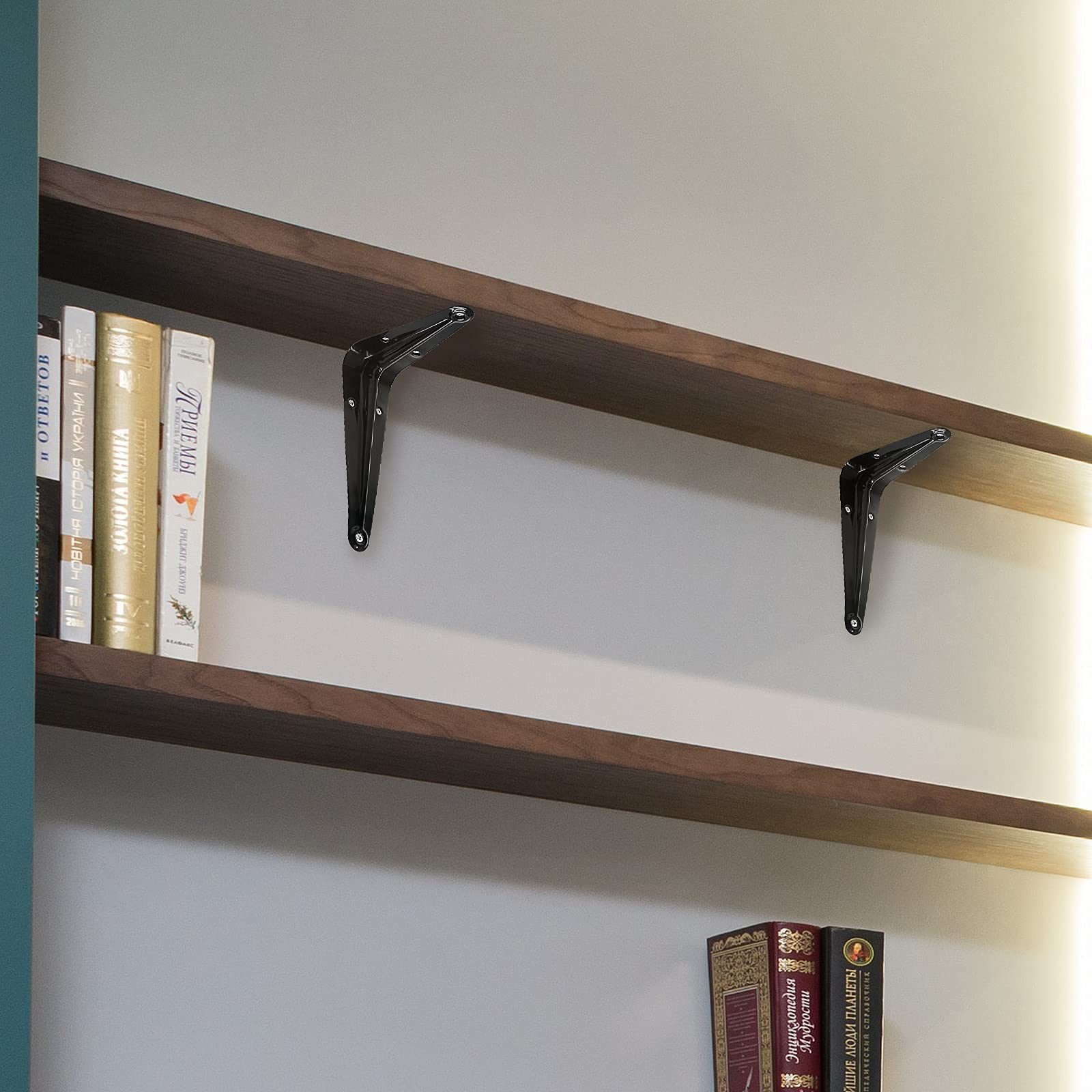Snapklik.com : Uenhoy 10 Pack Shelf Brackets 8 Inch Heavy Duty Metal ...