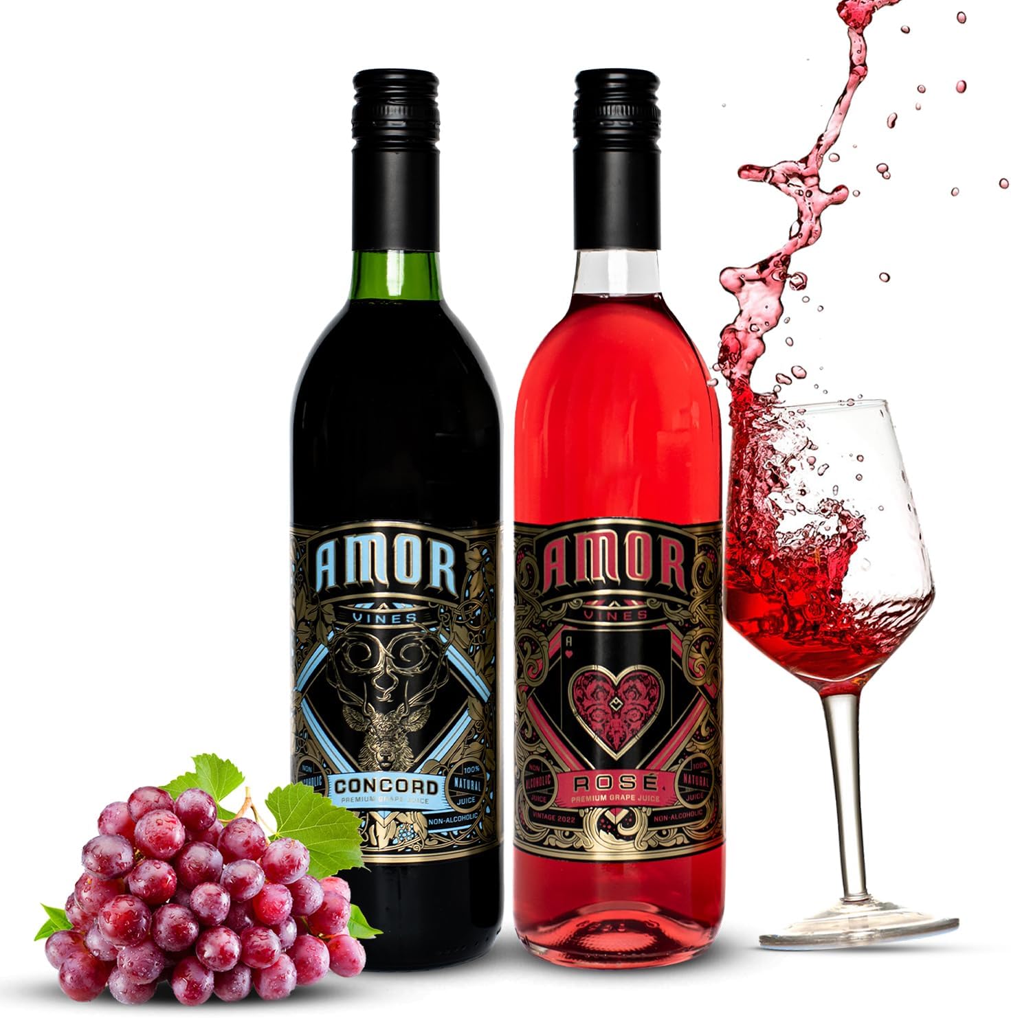 Amazon.com : Amor Vines Premium Unfiltered Grape Juice High End Wine ...