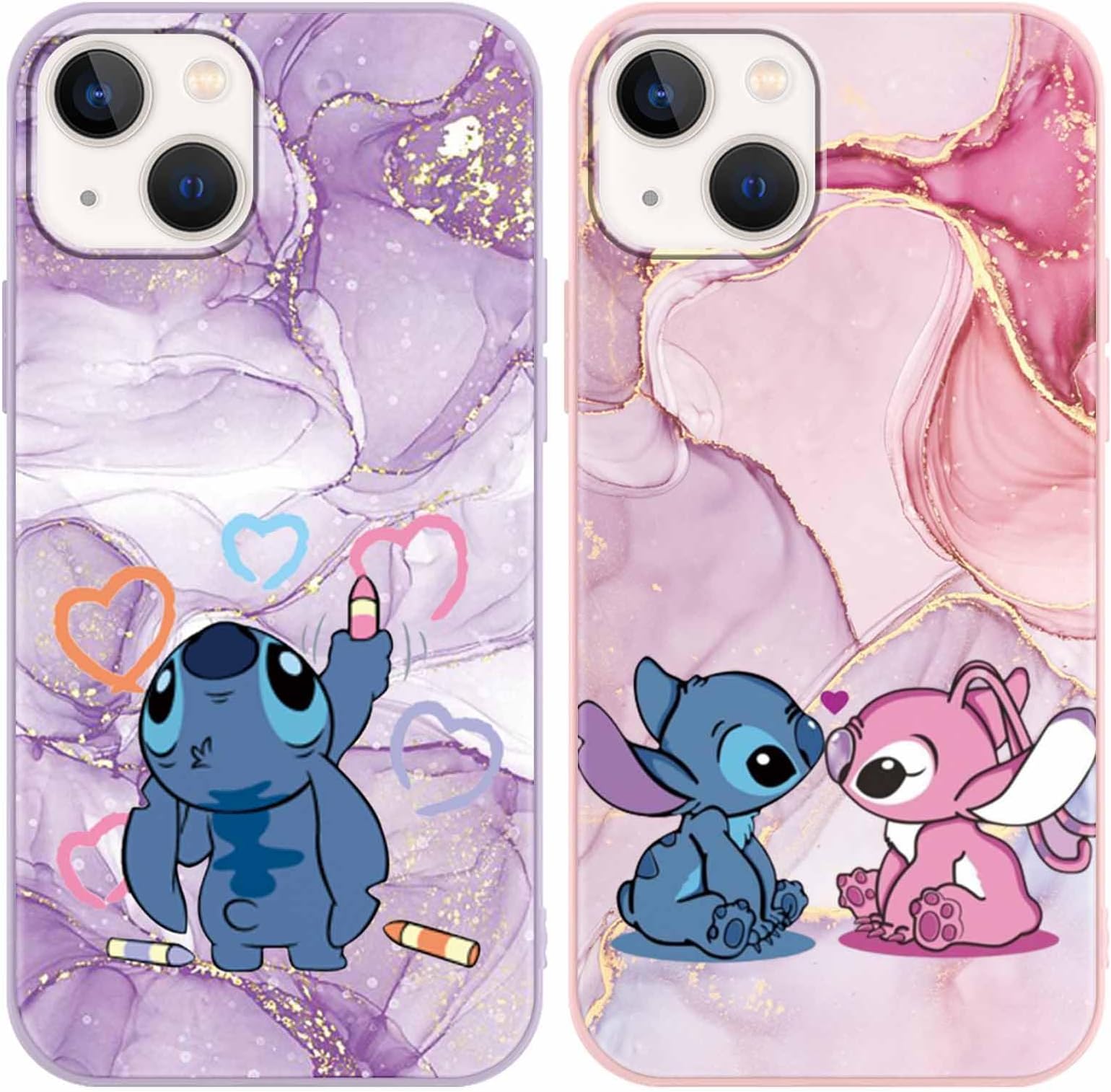 Amazon.com: iPhone 15 Disney Lilo and Stitch Cute Stitch Face Slate ...