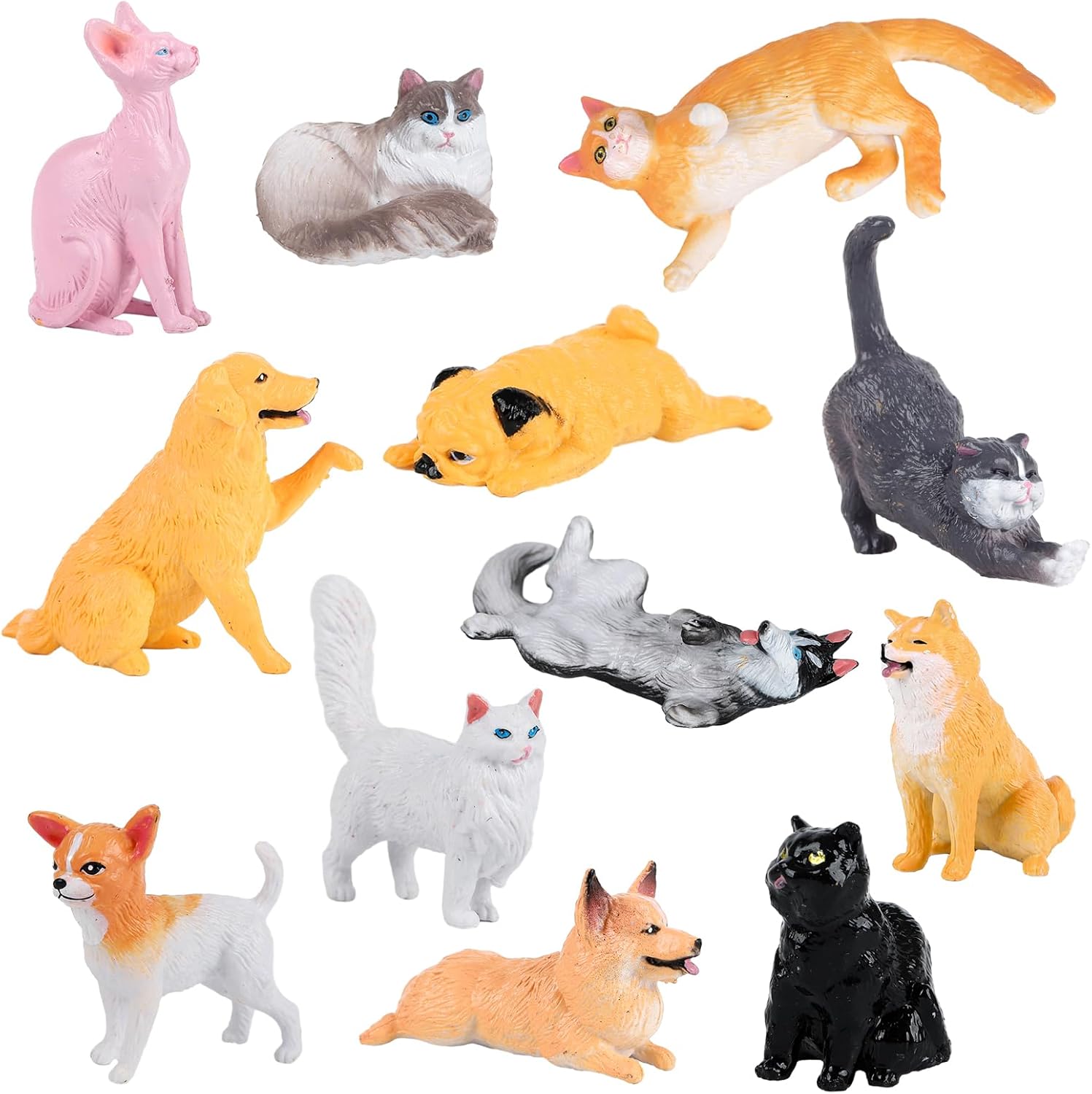 Farm Animal Toys,12 Pcs Farm Animal Figures Realistic Animal Figurines ...