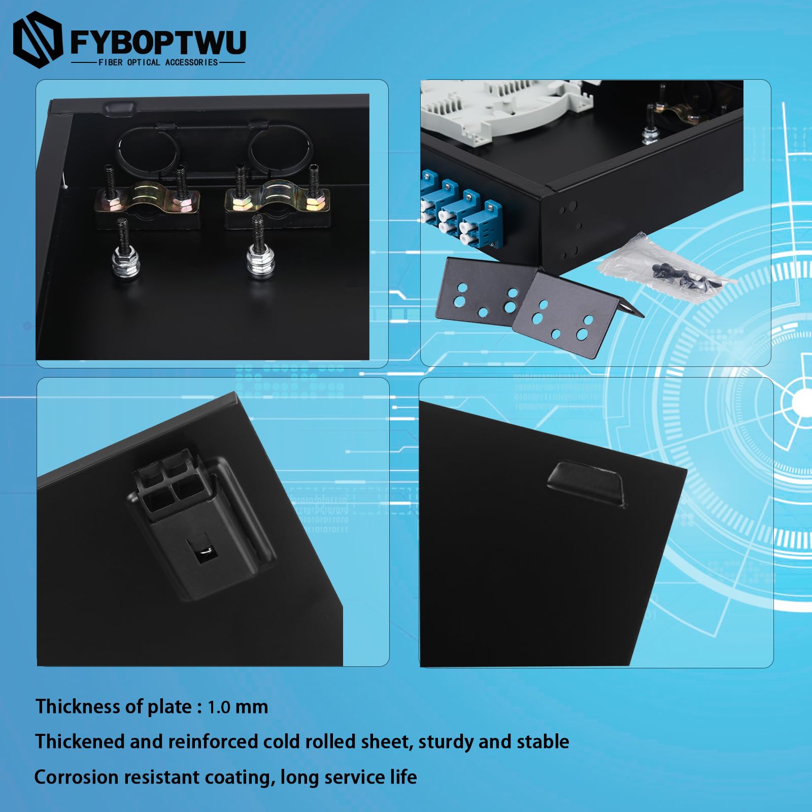 Snapklik.com : Fyboptwu - 1 Pack 12 Duplex Singlemode 24 Port LC UPC ...