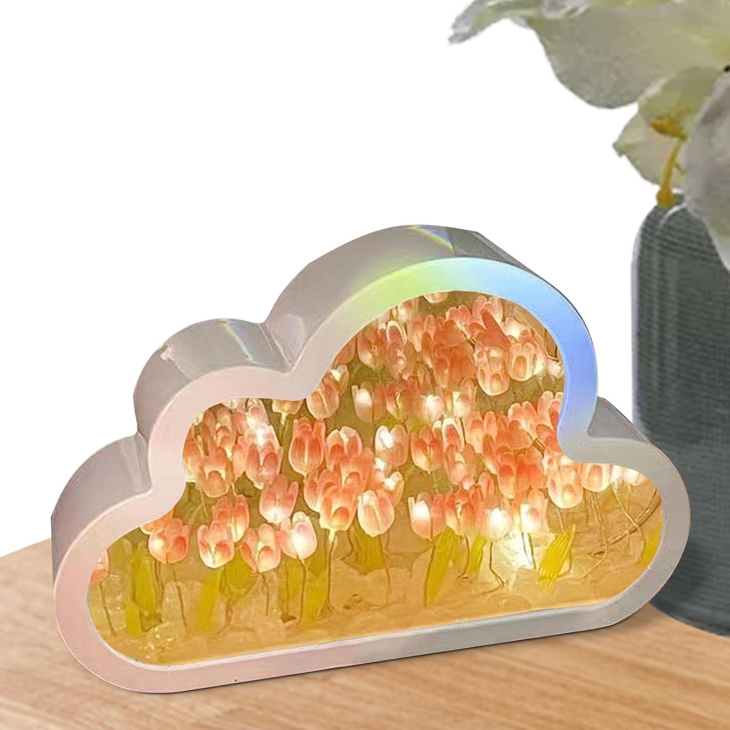 Shenrongtong Veilleuse Fleur Bricolage,Bureau Nuage Tulipe ...