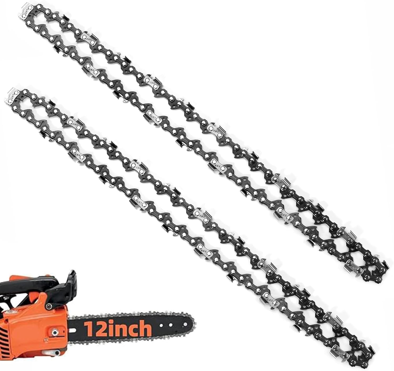 Amazon.com: 12 Inch Chainsaw Chain 3/8" LP Pitch, 043" Gauge, 45 Drive ...