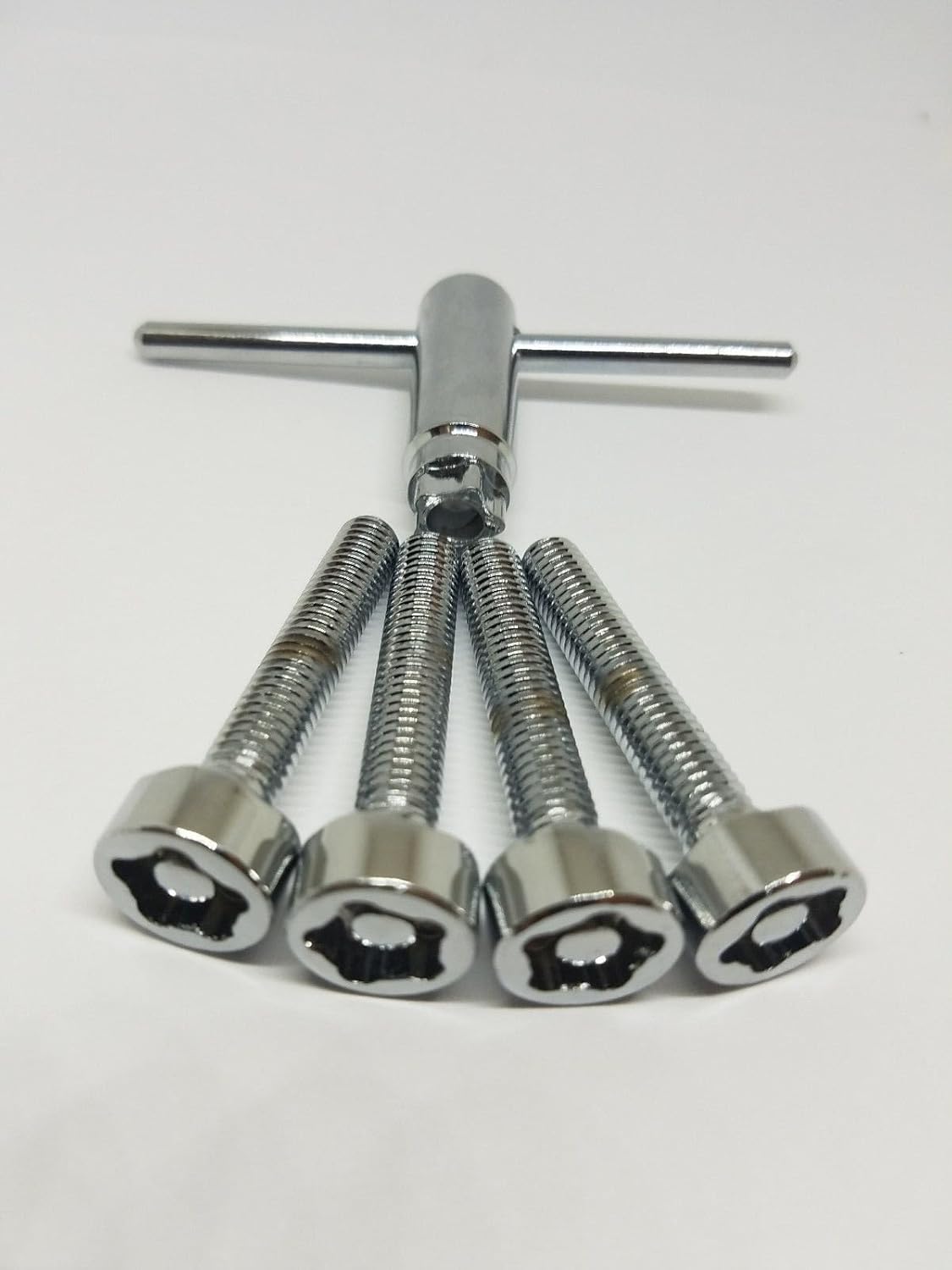 Amazon.com: 4 x CHROME FRONT WHEEL SCREW BOLT CENTER CAP LOCKS 5/16 ...