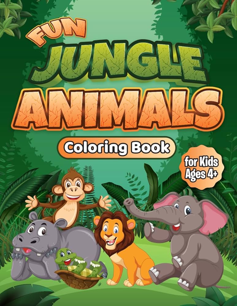 large jungle animal coloring pages