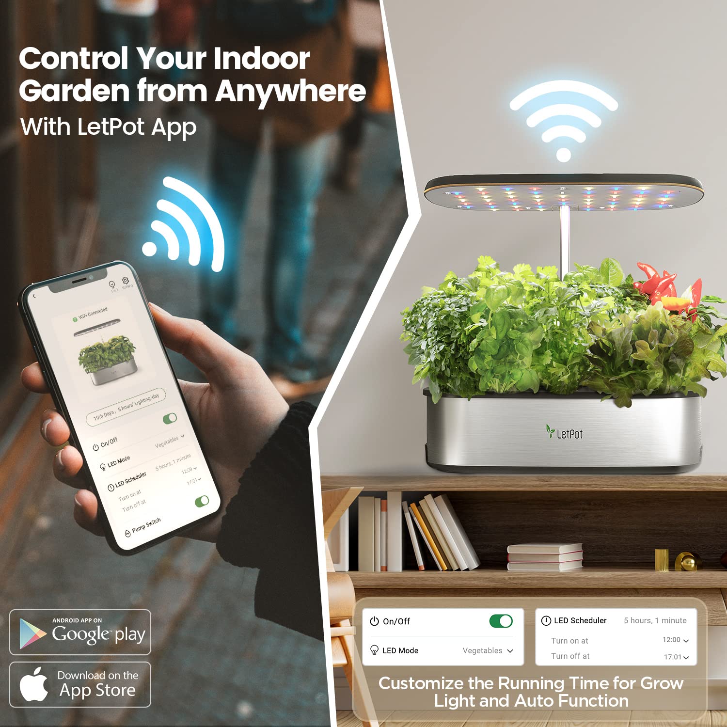 Snapklik.com : LetPot LPH-SE Hydroponics Growing System, 12 Pods Smart ...