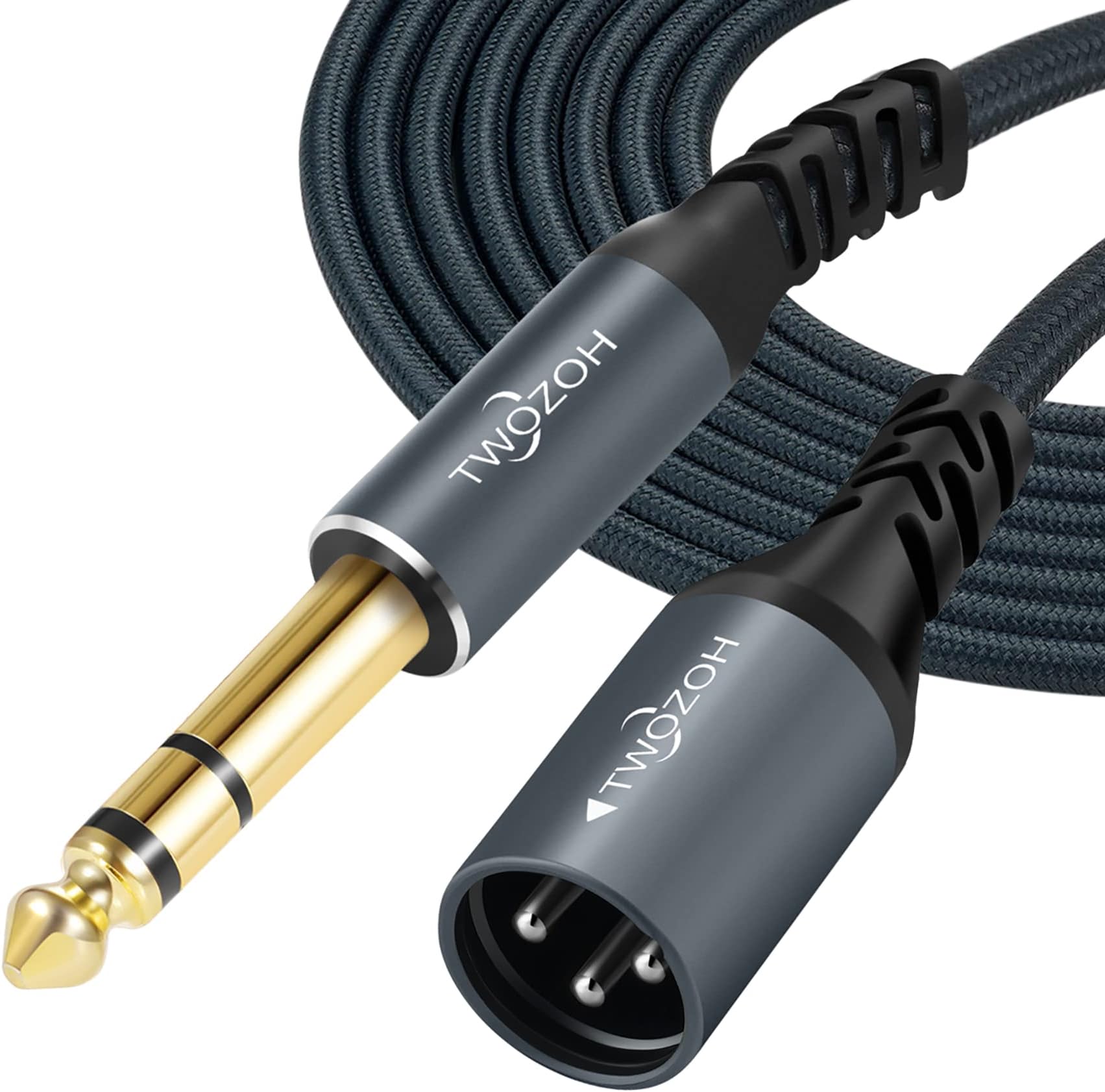 Amazon.com: FURUI Microphone Cable XLR Female to 1/4" TS Cables, Nylon ...