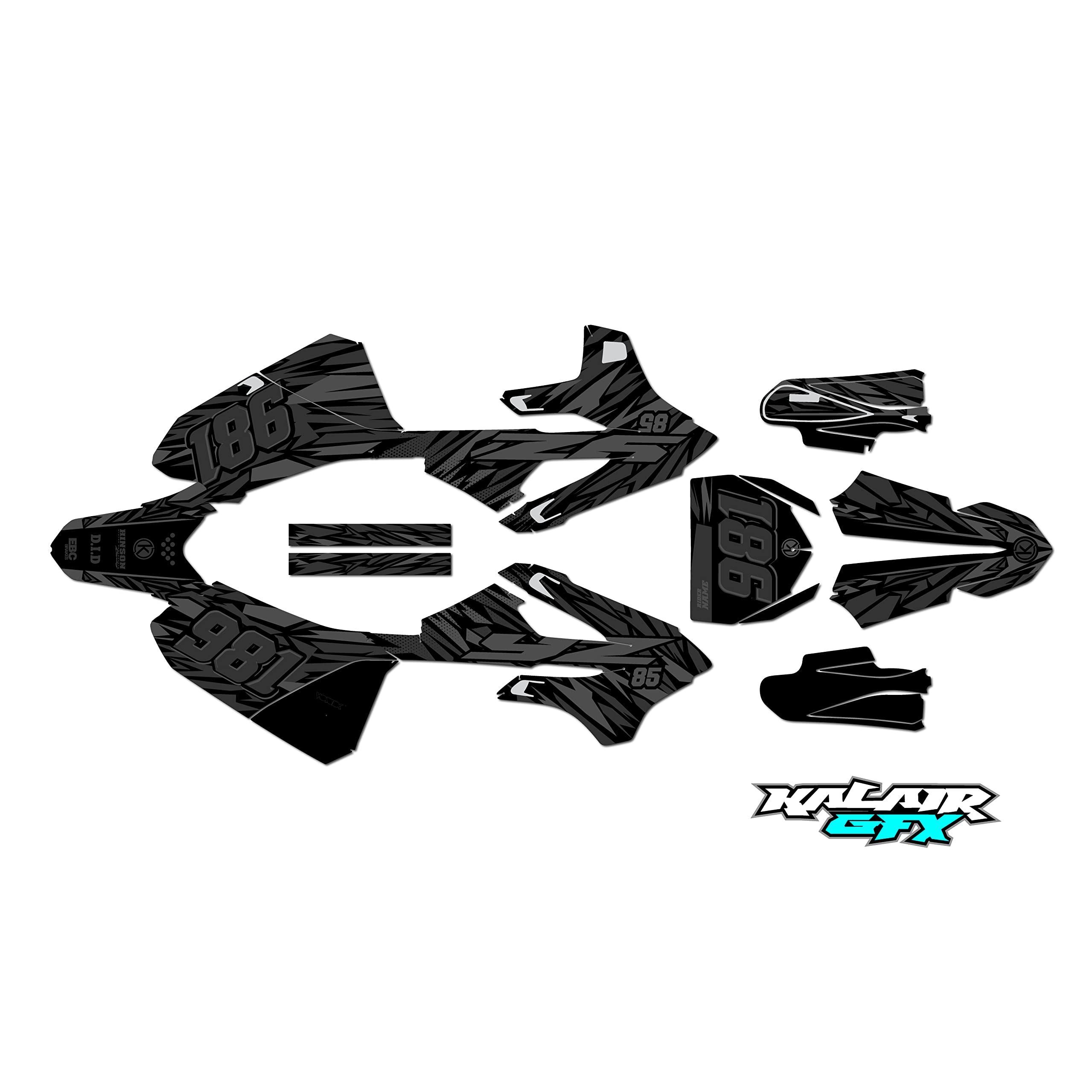 Amazon.com: Kalair GFX Graphics Kit for Yamaha YZ 85 (2022-2023) Twitch ...
