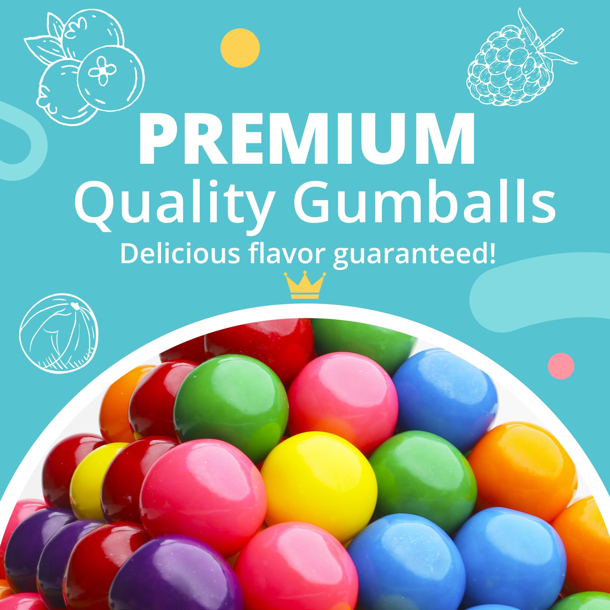 Snapklik.com : Gumballs For Gumball Machine - 1 Inch Large Gumballs ...