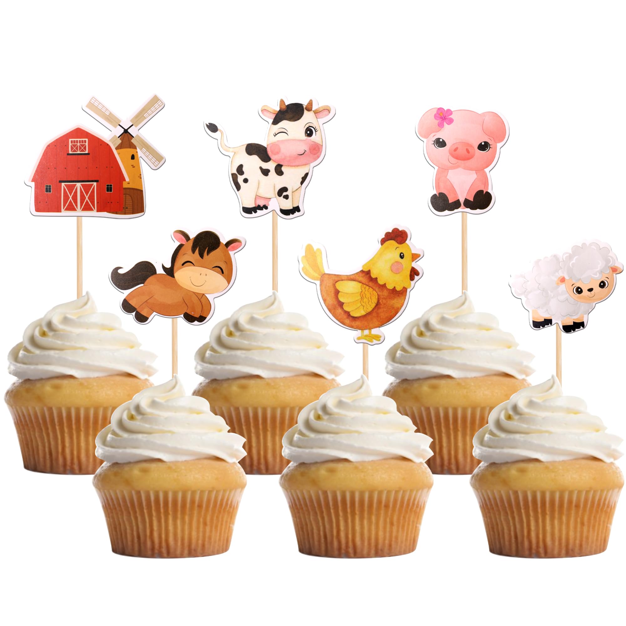 Cupcake Decorating Ideas Farm Animals Farm Animal Cupcake Toppers
