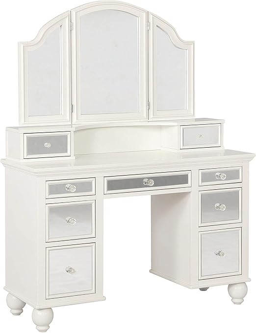 Amazon.com: Coaster Home Furnishings 2-Piece Vanity Set, Beige/White ...