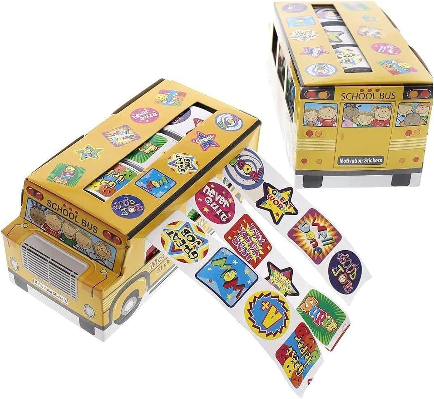 Amazon.com: Reward Stickers for Students with School Bus Sticker Roll ...