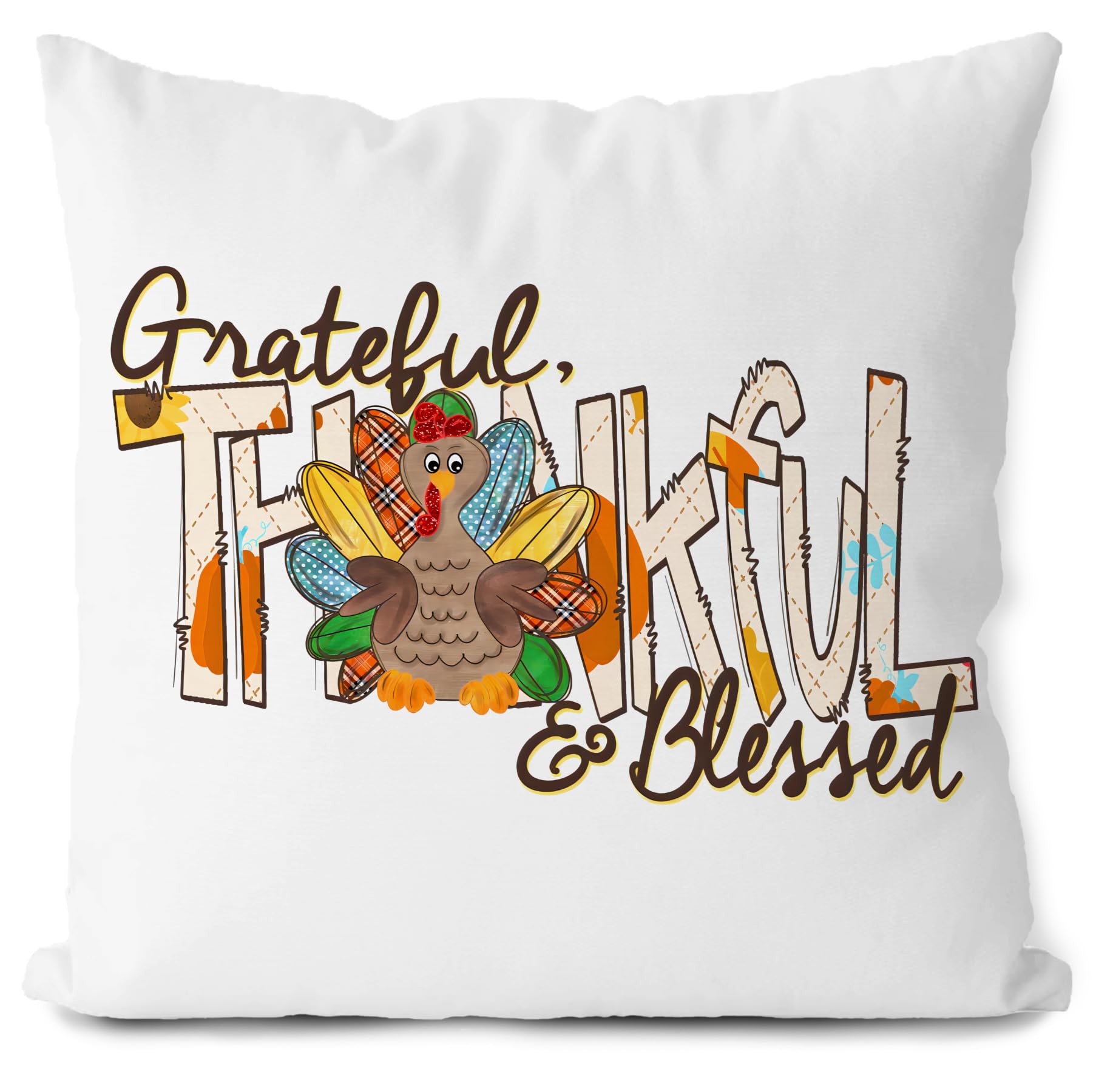 Amazon.com: Likjad Thanksgiving Pillow Covers 18x18,Thanksgiving ...