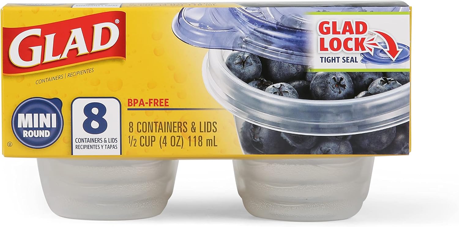 Amazon.com: GladWare Mini Food Storage Containers | Small Round Food ...