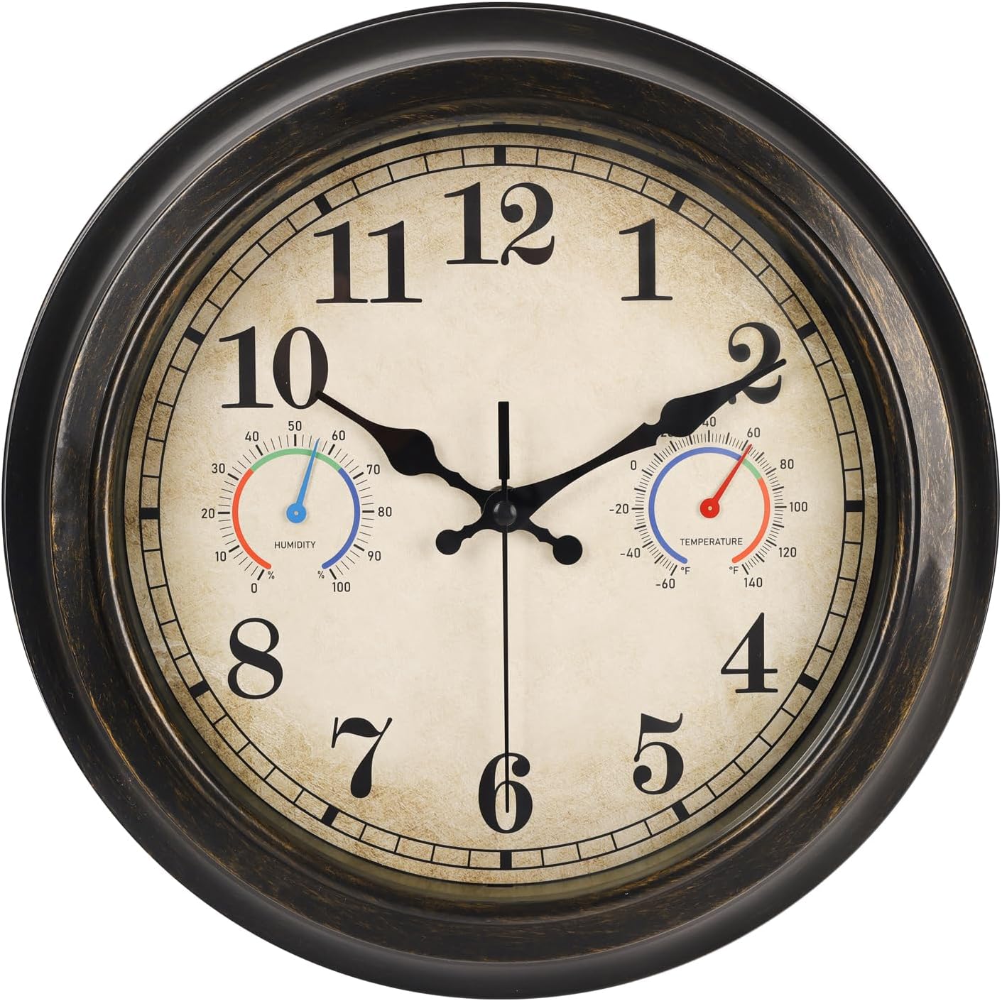 Amazon.com : Whitehall Products 1782 Solstice Thermometer Clock ...
