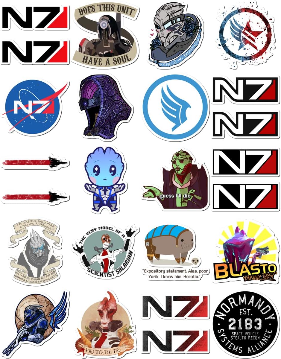 Amazon.com - Mass Effect N7 Sticker Bumper Sticker Vinyl Decal 5"