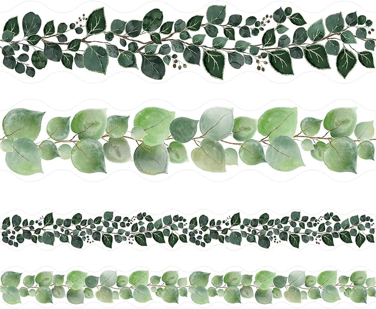 Amazon.com: AnyDesign 69Ft Watercolor Forest Bulletin Board Borders 4 ...