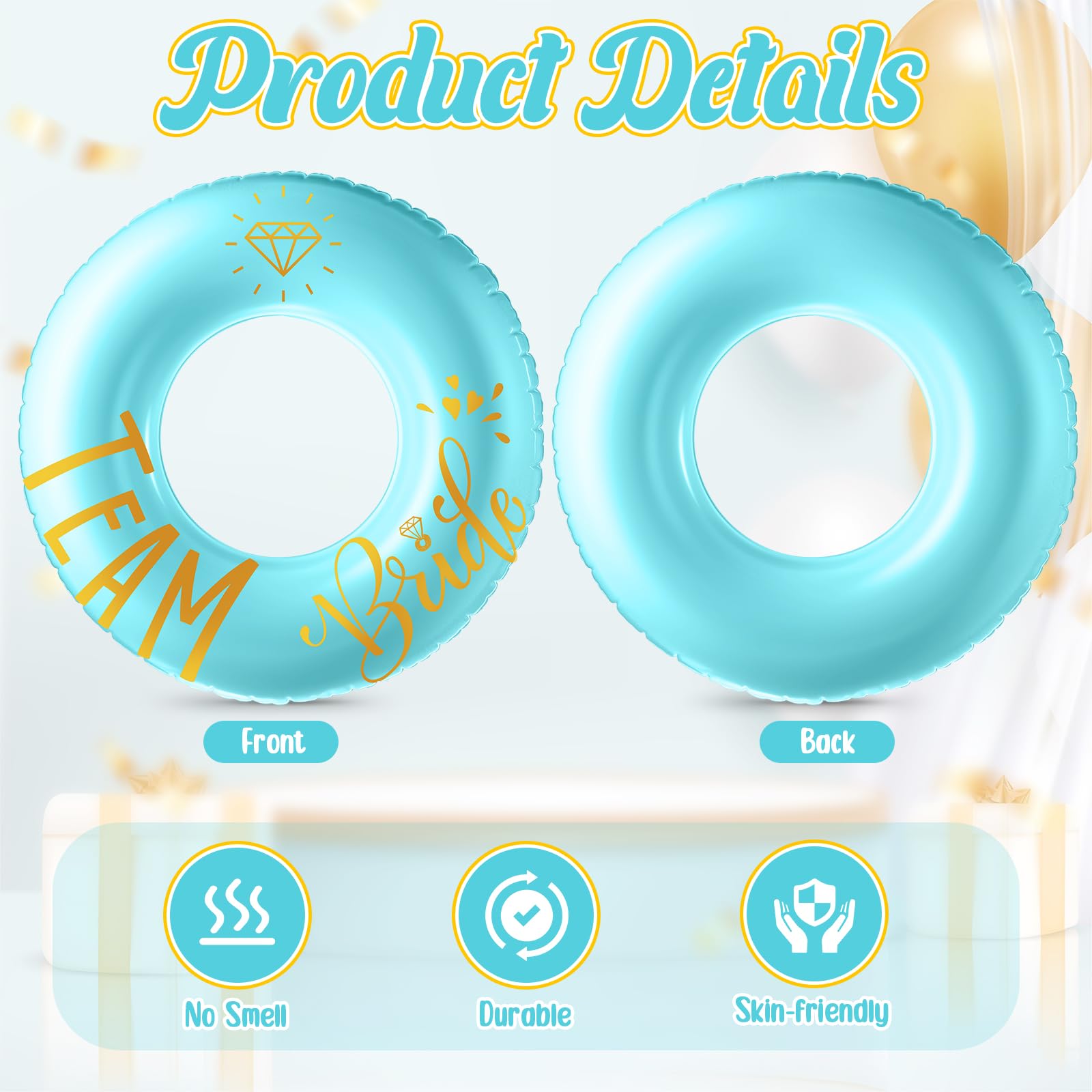 Snapklik.com : Motionchic 5 Pcs Bride Pool Float Funny Bachelorette ...