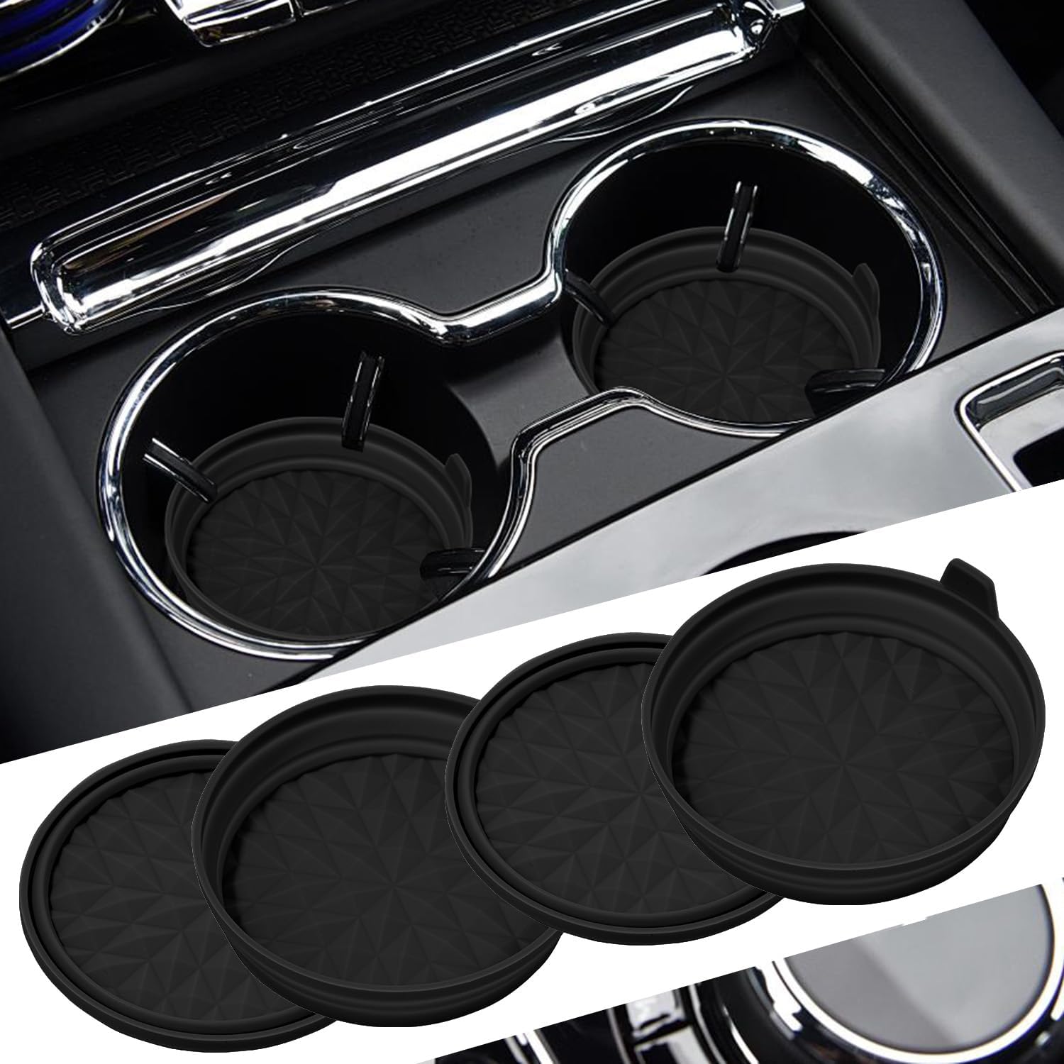 Amazon.com: Wingcases Car Coasters Universal Adjustable Size [4 Pack ...