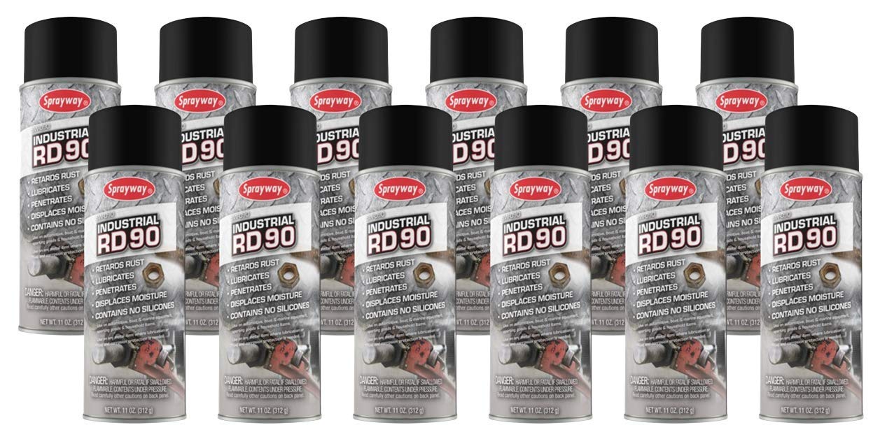 Sprayway -SW090 RD-90 Lubricante en aerosol industrial – Caja de 12 ...