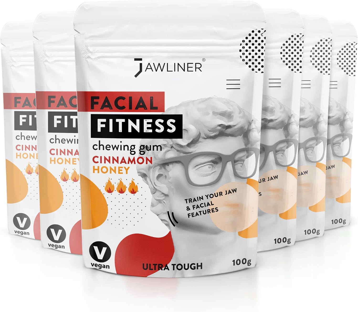 JAWLINER Chewing-gum Fitness (paquet de 12 mois) Chewing-gum à mâcher ...