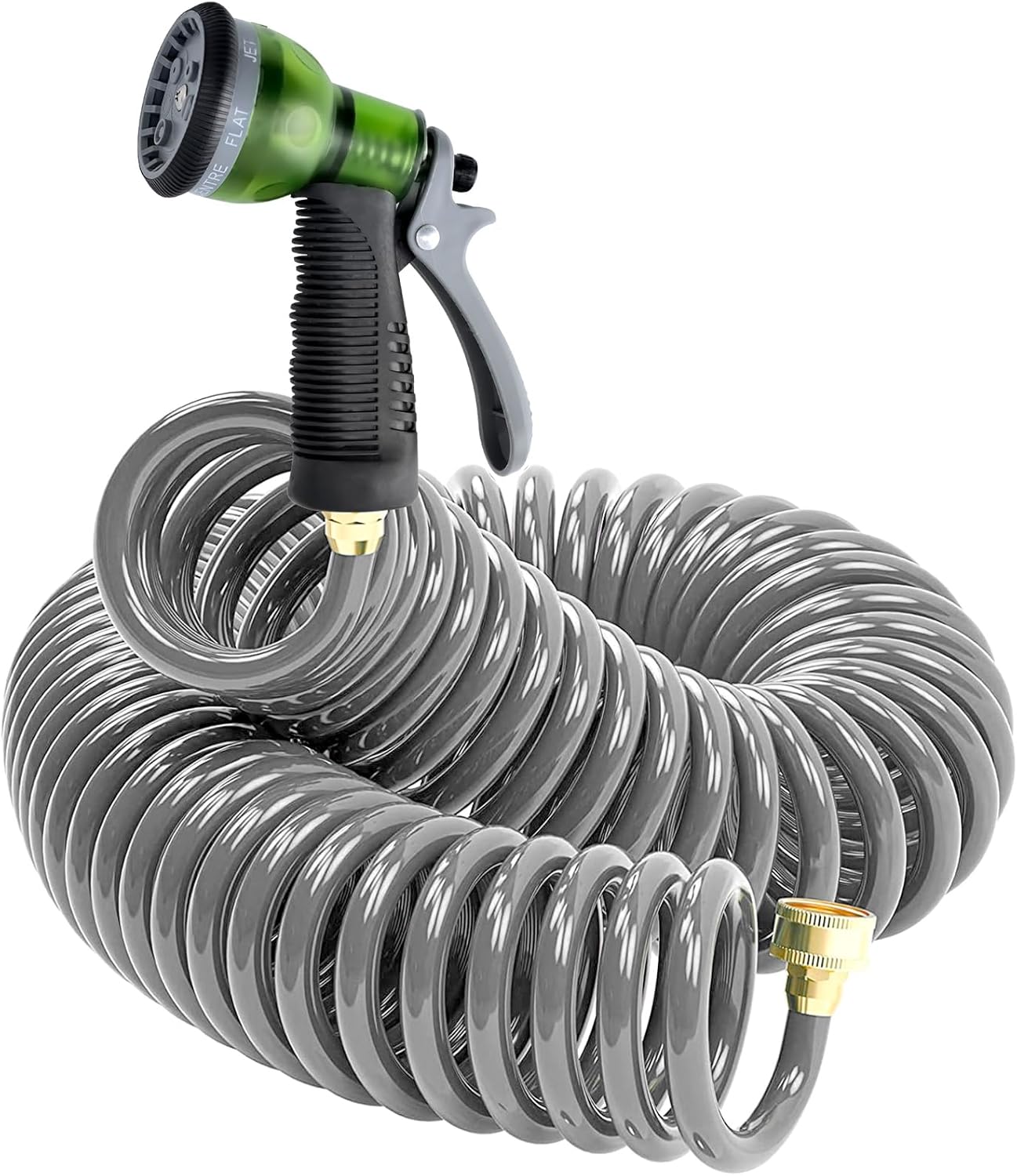 Amazon.com : YESTAR Coil Hose 50FT Garden Hose Water Hose Collapsible Hose Coiled Boat Hose RV ...