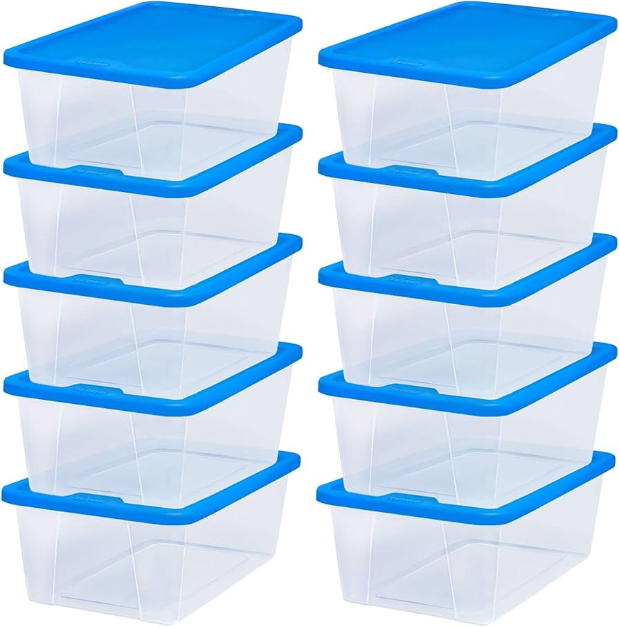 Contenedores De Plástico Apilables Con Tapa Plastibox