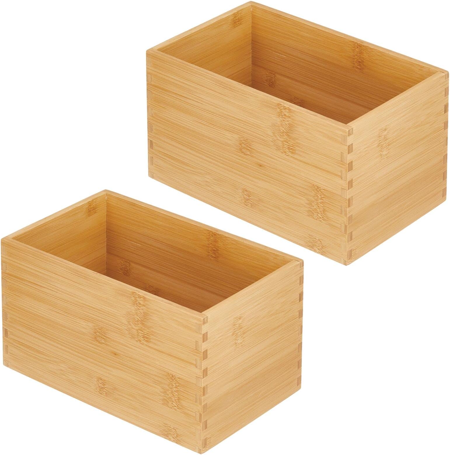 Amazon.com - Bamboo Storage Bin,Multipurpose Bins for Kitchen & Pantry ...