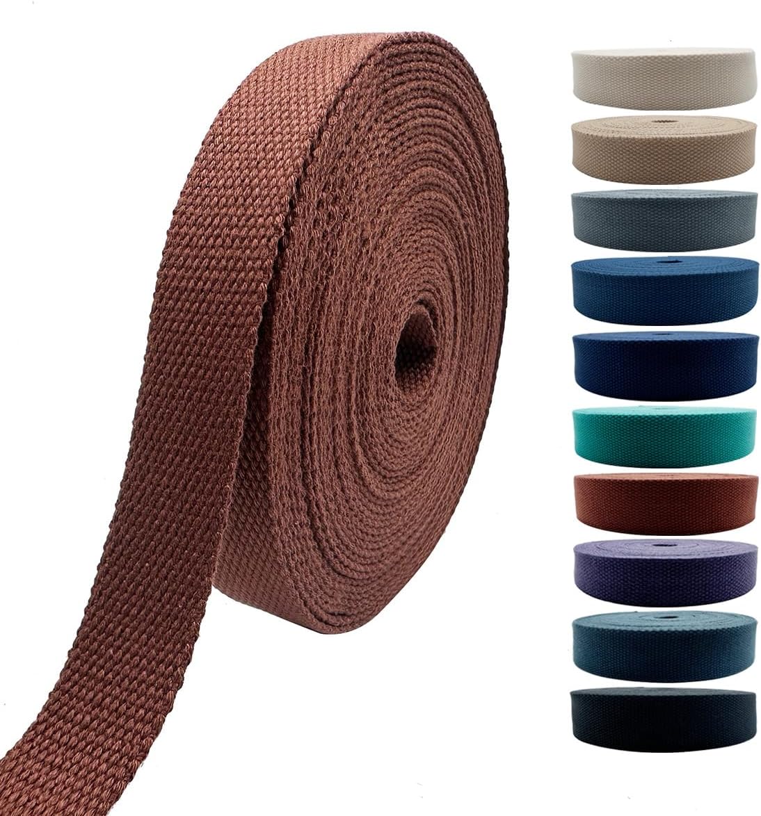 Amazon.com: Dortrue 1 Inch Heavy Cotton Webbing 10 Yard Webbing Straps ...
